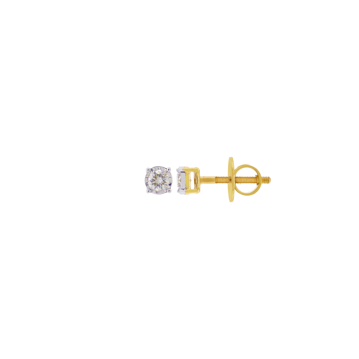0.29Ct VS SI GHI Diamond Earrings in 18K Gold Malani Jewelers